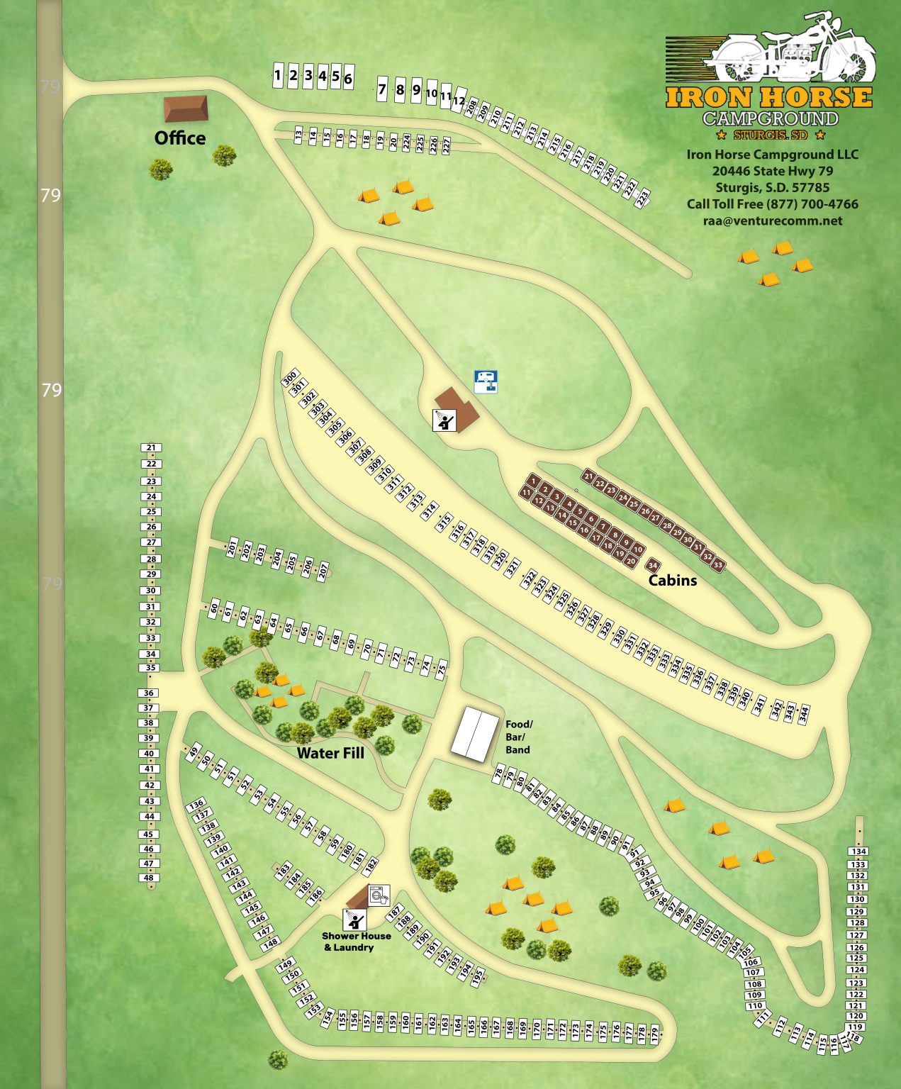 Camp Map – Iron Horse Campground